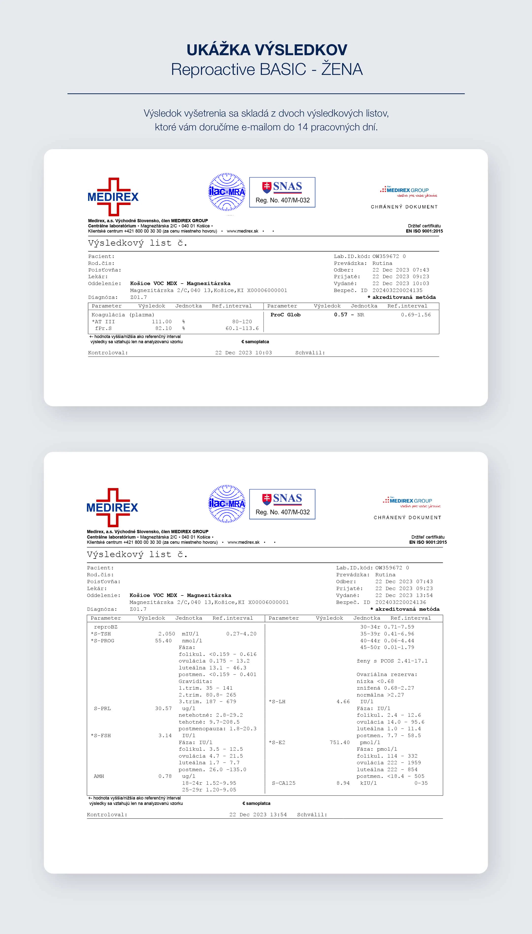 reproactive BASIC - ŽENA | Medirex