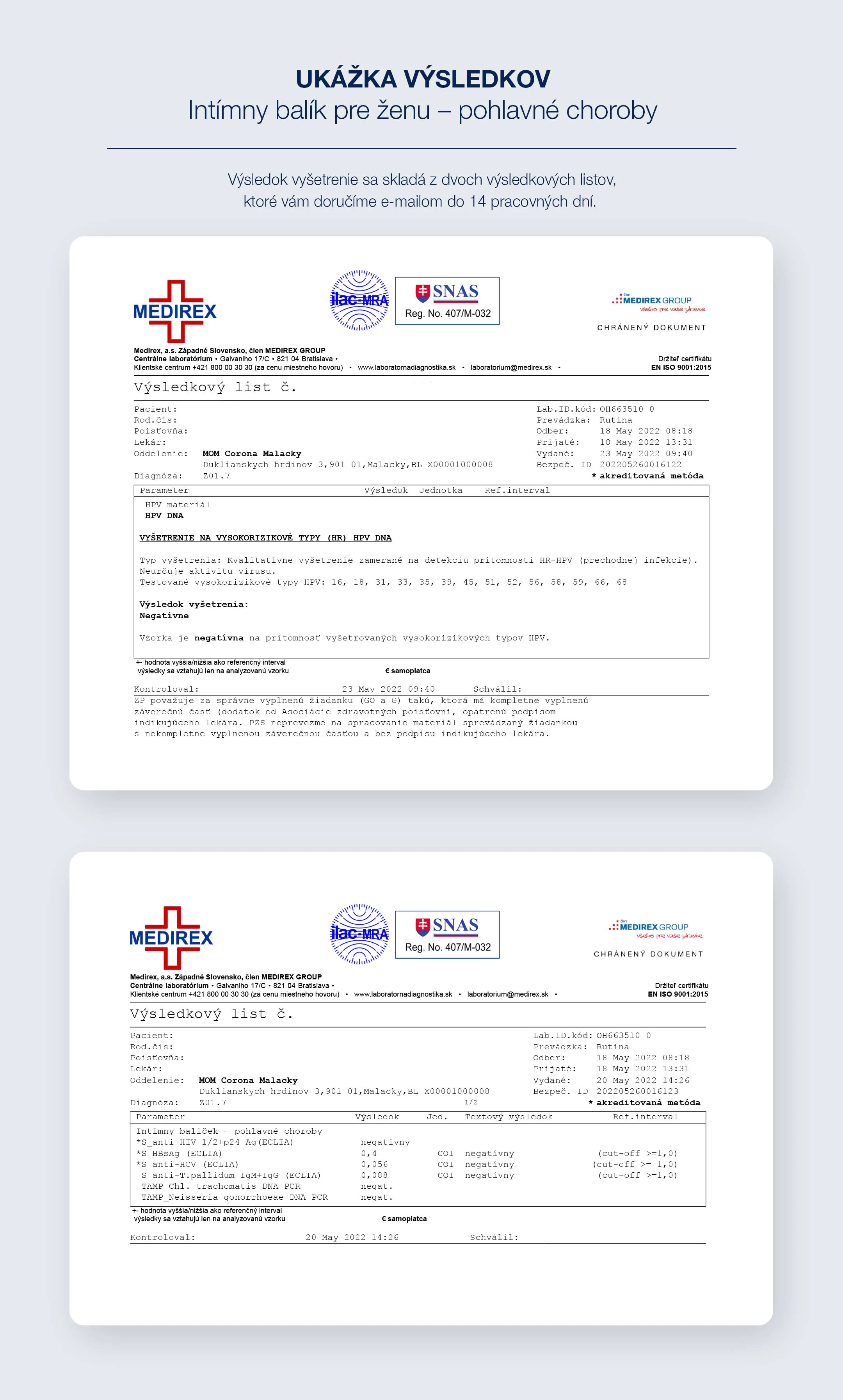 Intímny balík pre ženu – pohlavné choroby - ROZŠÍRENÝ | Medirex